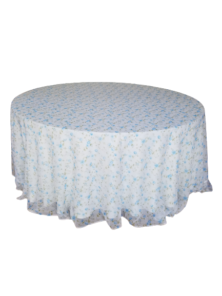 Blue Organza Round Overlay - Events Master