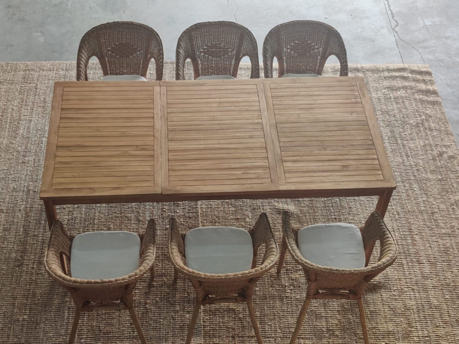 Acacia Wooden Rectangle Dining Table - 6/8 pax - Events Master